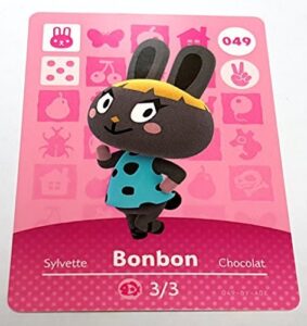 nintendo animal crossing happy home designer amiibo card bonbon 49/100 [video game card only) by nintendo