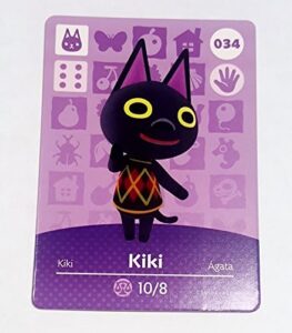 nintendo animal crossing happy home designer amiibo card kiki 034/100 by amiibo