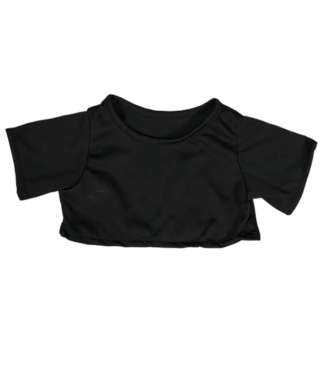 Black T-Shirt Teddy Bear Clothes Fits Most 14"-18" Build-a-Bear and Make Your Own Stuffed Animals