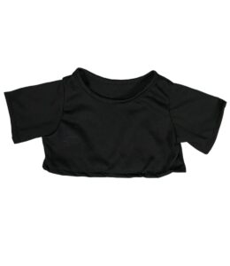 black t-shirt teddy bear clothes fits most 14"-18" build-a-bear and make your own stuffed animals