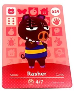 nintendo animal crossing happy home designer amiibo card rasher 029/100 by amiibo