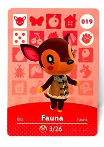 amiibo card animal crossing happy home design card fauna 019/100 by nintendo