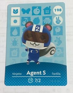 nintendo animal crossing happy home designer amiibo card agent s 198/200 usa version by nintendo