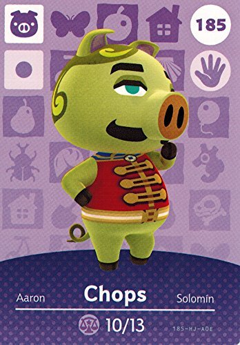 Nintendo Animal Crossing Happy Home Designer Amiibo Card Chops 185/200 USA Version by Nintendo