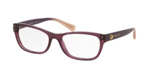 coach eyeglasses hc 6082 5351 transparent purple