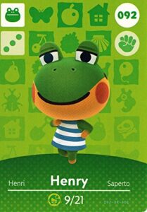 animal crossing happy home designer amiibo card henry 092/100 by nintendo