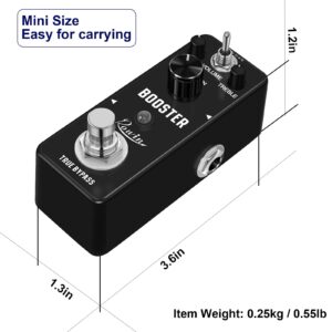 Rowin Booster Pedal with Rich Distortion Sound True Bypass LEF-318