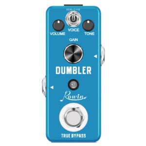 rowin analog dumbler overdrive pedal for guitar and bass true bypass