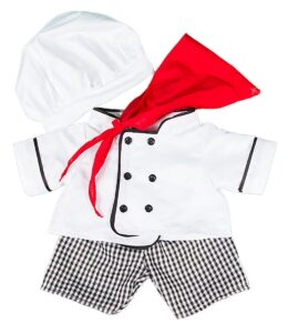 chef outfit teddy bear clothes fits most 14"-18" build-a-bear and make your own stuffed animals