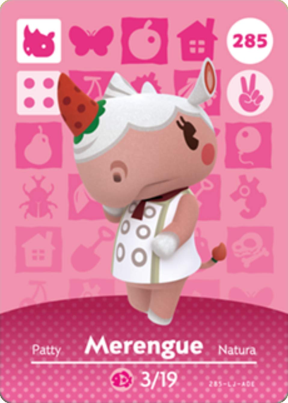 Merengue - Nintendo Animal Crossing Happy Home Designer Amiibo Card - 285 by Nintendo