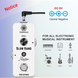 Rowin Digital Slow Hand Guitar Pedal Slow Gear for Electric Guitar Bass True Bypass (LEF-326)