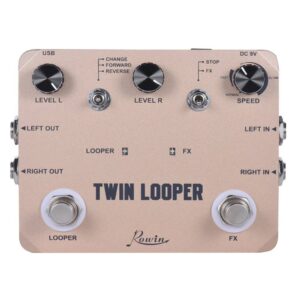 rowin twin looper station electric guitar effect pedal loop station for guitarists golden