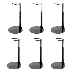 kaiser black doll stand - action figure stands with expandable waist wire for 8"-12" dolls (6 pcs)