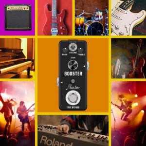 Rowin Booster Pedal with Rich Distortion Sound True Bypass LEF-318