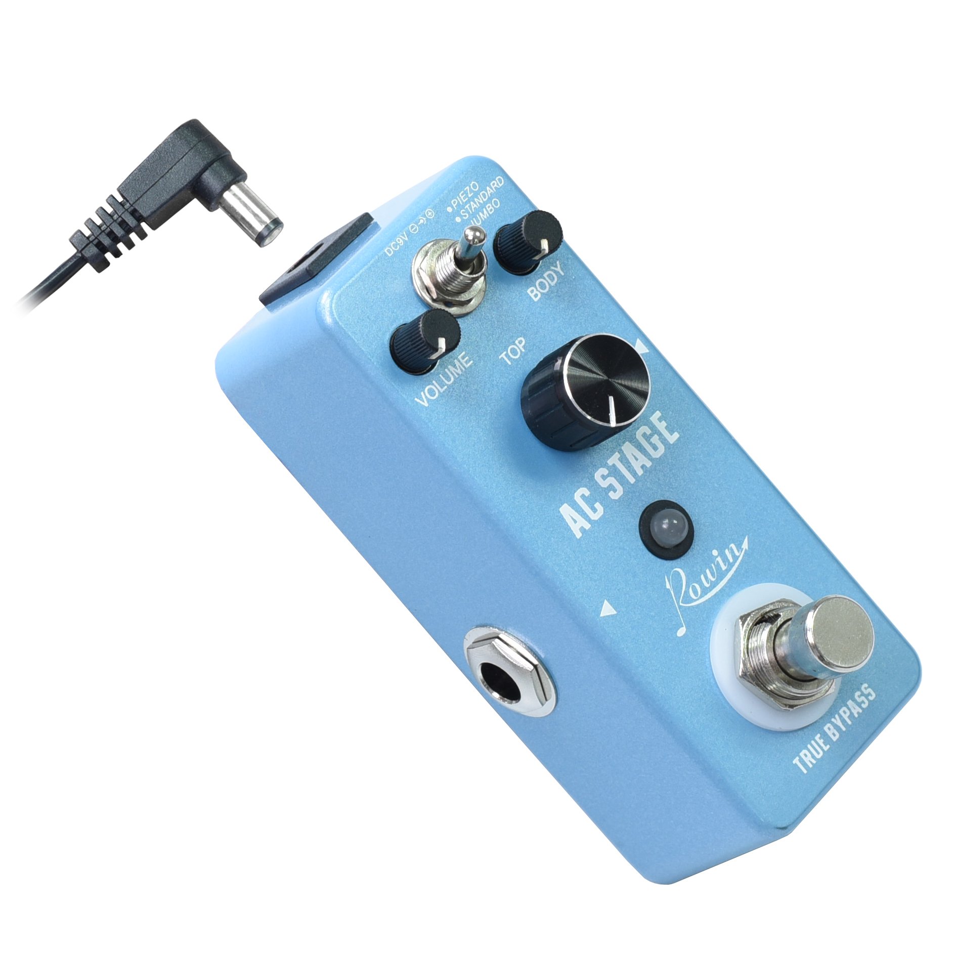 Rowin Harmonizer Digital Guitar Effect Pedal Polyphonic Pitch Shifter Octave Harmonic Mini Single Effect with True Bypass LEF-3807