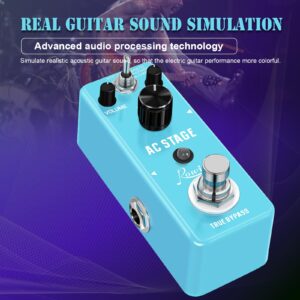 Rowin Harmonizer Digital Guitar Effect Pedal Polyphonic Pitch Shifter Octave Harmonic Mini Single Effect with True Bypass LEF-3807