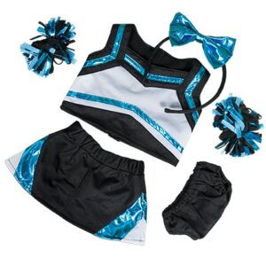 Metallic Teal & Black Cheerleader Teddy Bear Clothes Fits Most 14"-18" Build-A-Bear and Make Your Own Stuffed Animals