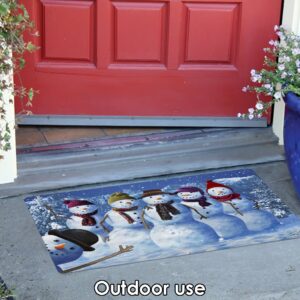 Toland Home Garden 800302 Snowman Photobomb Winter Door Mat 18x30 Inch Outdoor Doormat for Entryway Indoor Entrance