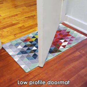 Toland Home Garden 800304 Prism Party Geometric Door Mat 18x30 Inch Triangle Outdoor Doormat for Entryway Indoor Entrance