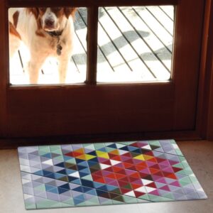 Toland Home Garden 800304 Prism Party Geometric Door Mat 18x30 Inch Triangle Outdoor Doormat for Entryway Indoor Entrance