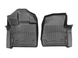 weathertech custom fit floorliners for ford f-150-1st row (447921), black