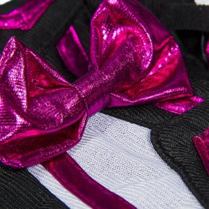 Metallic Hot Pink & Black Cheerleader Outfit Fits Most 8"-10" Stuffed Animals