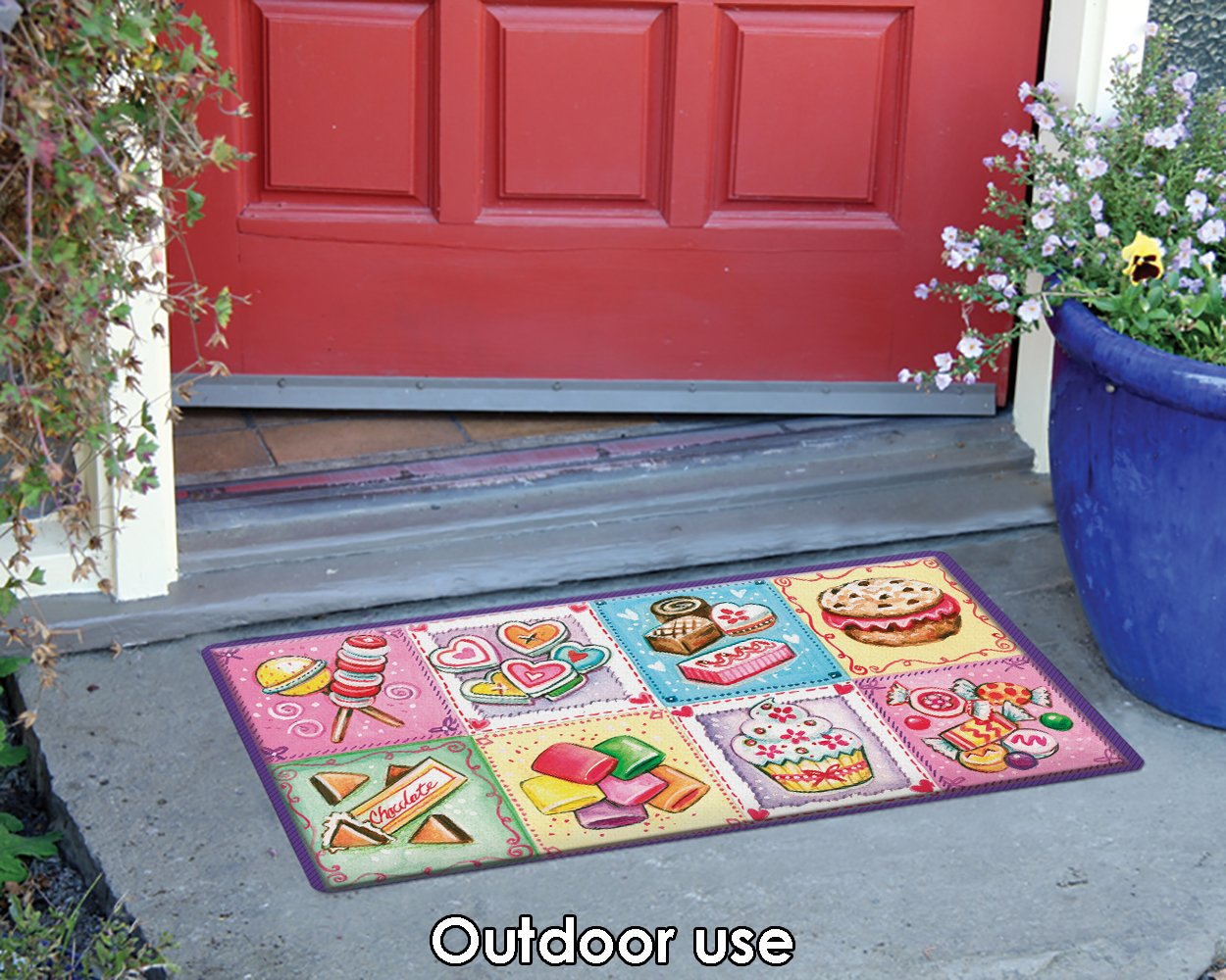 Toland Home Garden 800298 Granny's Goodies Bake Door Mat 18x30 Inch Sweets Outdoor Doormat for Entryway Indoor Entrance