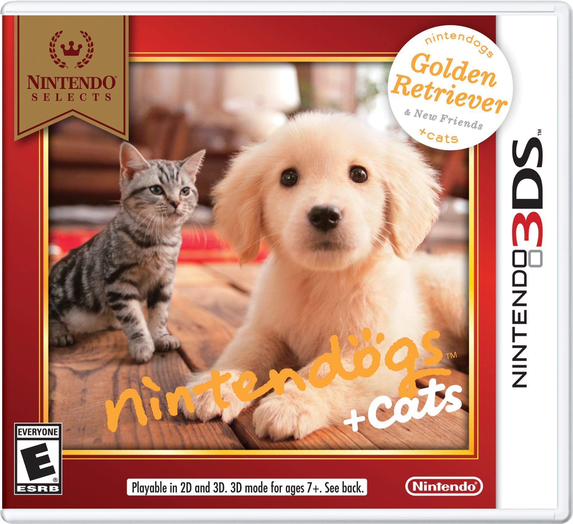 Nintendo Selects: Nintendogs + Cats: Golden Retriever and New Friends - Nintendo 3DS