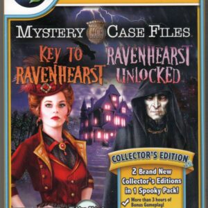 Mystery Case Files KEY TO RAVENHEARST + RAVENHEARST UNLOCKED Hidden Object PC Game