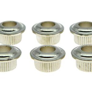 KAISH Metal Nickel 10mm Vintage Guitar Tuning Keys Conversion Bushings Adapter Ferrules