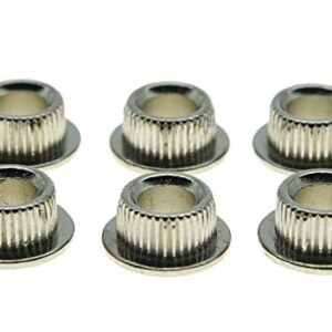 KAISH Metal Nickel 10mm Vintage Guitar Tuning Keys Conversion Bushings Adapter Ferrules