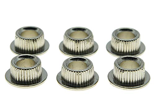 KAISH Metal Nickel 10mm Vintage Guitar Tuning Keys Conversion Bushings Adapter Ferrules