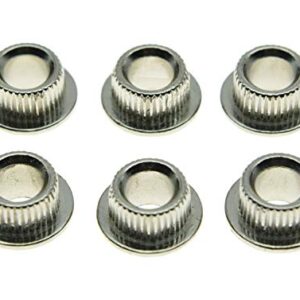 KAISH Metal Nickel 10mm Vintage Guitar Tuning Keys Conversion Bushings Adapter Ferrules