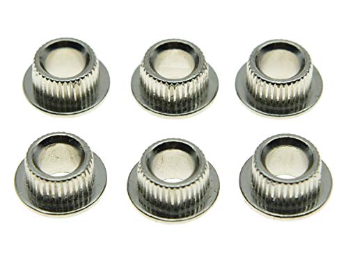 KAISH Metal Nickel 10mm Vintage Guitar Tuning Keys Conversion Bushings Adapter Ferrules