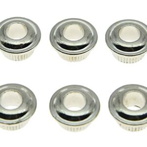 KAISH Metal Nickel 10mm Vintage Guitar Tuning Keys Conversion Bushings Adapter Ferrules