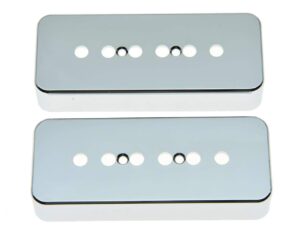 kaish 2pcs chrome 50mm pole plastic p90 guitar pickup covers soapbar pickup cover for les paul