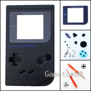 gametown full housing shell cover case pack with screwdriver for nintendo gameboy classic/original gb dmg-01 repair part-black