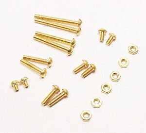 new turntable audio brass headshell mounting screw nut set hardware assortment