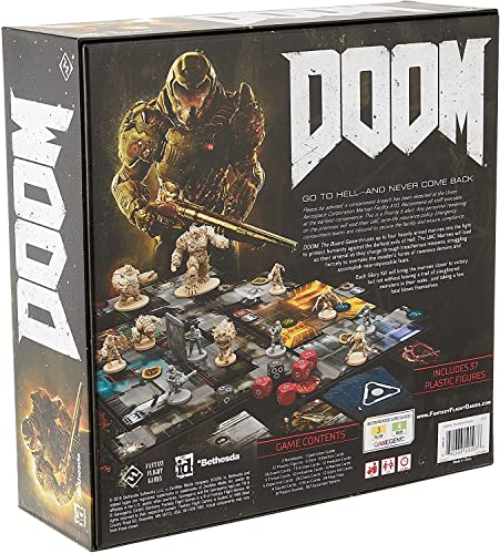 Doom The Board Game (2nd Edition) - Sci-Fi Combat Strategy Game Based on the Video Game for Kids & Adults, Ages 14+, 2-5 Players, 90 Minute Playtime, Made by Fantasy Flight Games