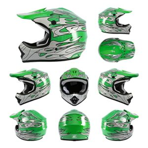 TCMT Youth Kids Helmet Motocross ATV Dirtbike BMX MX Offroad Full Face Motorcycle Helmet Gloves Goggles Dot Approved