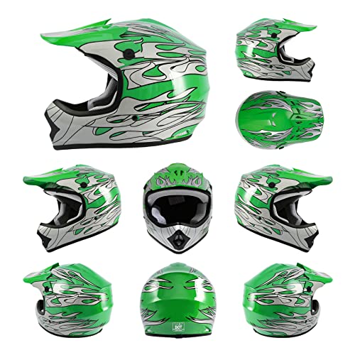 TCMT Youth Kids Helmet Motocross ATV Dirtbike BMX MX Offroad Full Face Motorcycle Helmet Gloves Goggles Dot Approved