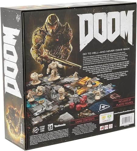 Doom The Board Game (2nd Edition) - Sci-Fi Combat Strategy Game Based on the Video Game for Kids & Adults, Ages 14+, 2-5 Players, 90 Minute Playtime, Made by Fantasy Flight Games