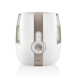 homedics ultrasonic humidifier – cool mist humidifier for large rooms with clean tank technology – 1.4 gallon portable air humidifier for bedroom or nursery, 65 hours of runtime, white