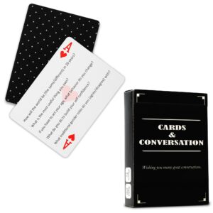 250 thought provoking conversation cards game for family, friends, relationships & coworkers - icebreaker dinner question cards game, great for road trips