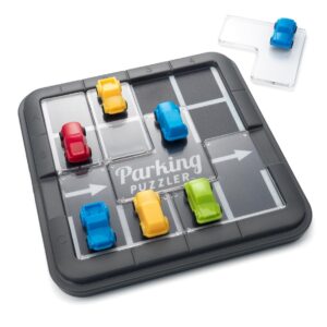 SmartGames Parking Puzzler Cognitive Skill-Building Travel Game with Portable Case featuring 60 Challenges for Ages 7 - Adult