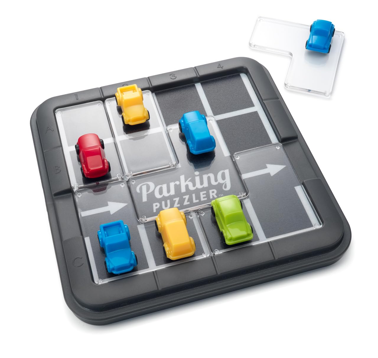 SmartGames Parking Puzzler Cognitive Skill-Building Travel Game with Portable Case featuring 60 Challenges for Ages 7 - Adult