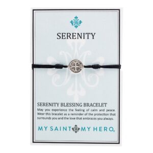 my saint my hero serenity bracelet - black/silver