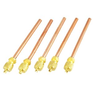 gbstore 5 pcs air conditioner spare part 6mm copper tube od filling access valve monodirectional ct-340