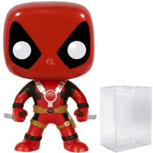 funko pop! marvel heroes: deadpool with two swords #111 vinyl figure (bundled with pop box protector case)