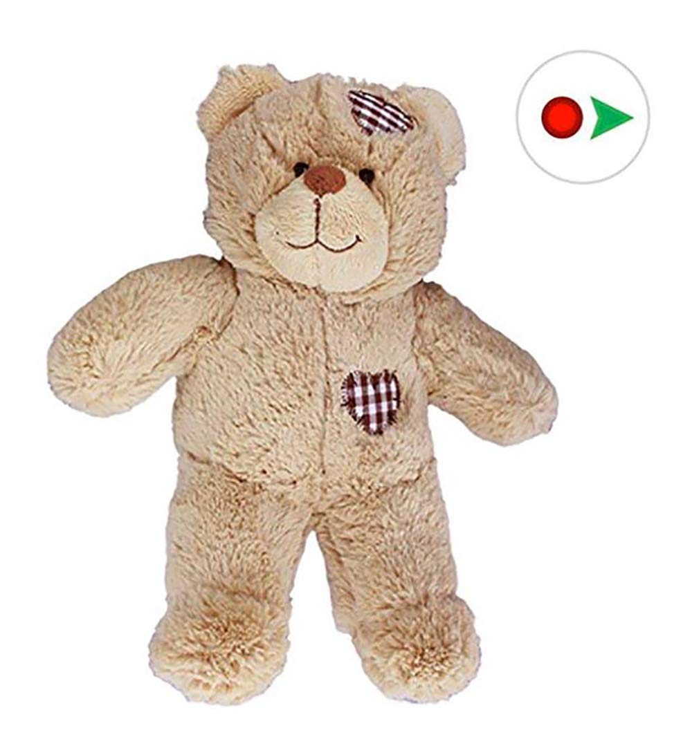 Record Your Own Plush 8 Inch Brown Patches Teddy Bear - Ready 2 Love in a Few Easy Steps